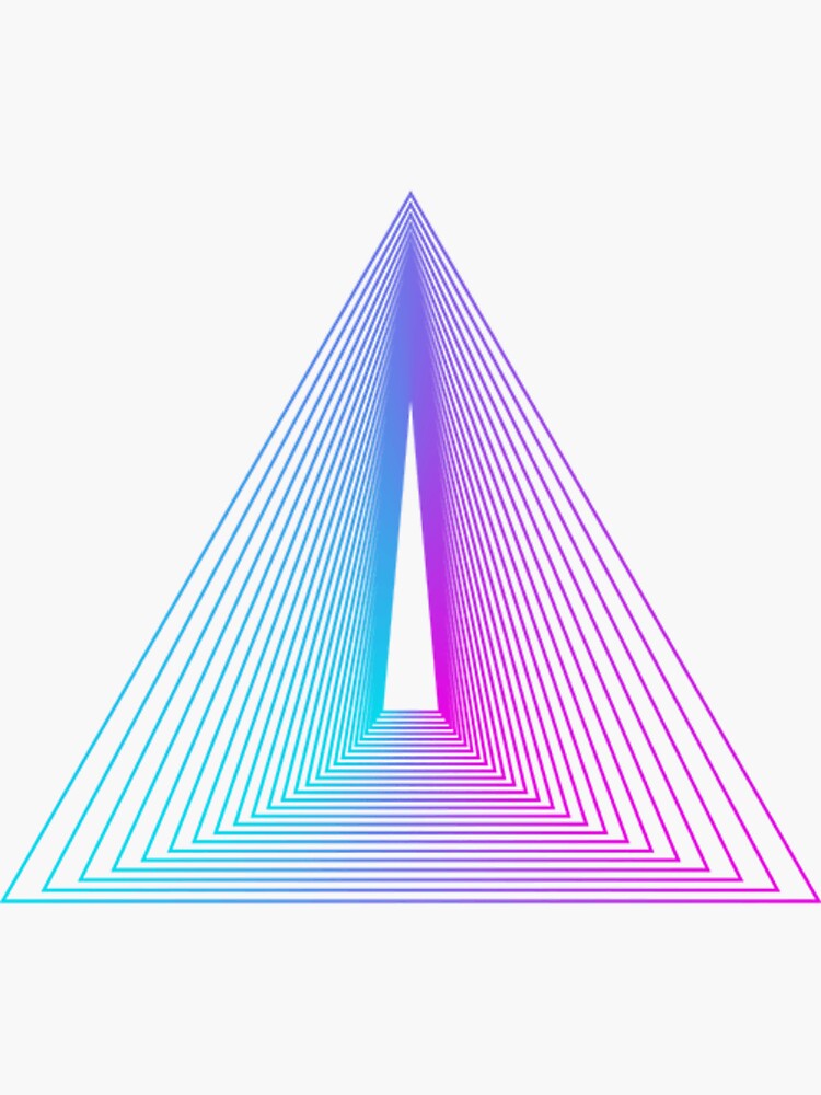 "Focus Triangle design" Sticker for Sale by CreativePrachi | Redbubble