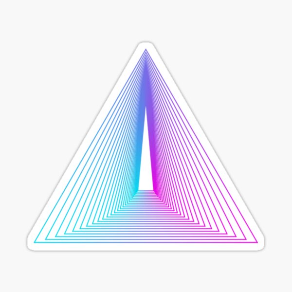 "Focus Triangle design" Sticker for Sale by CreativePrachi | Redbubble