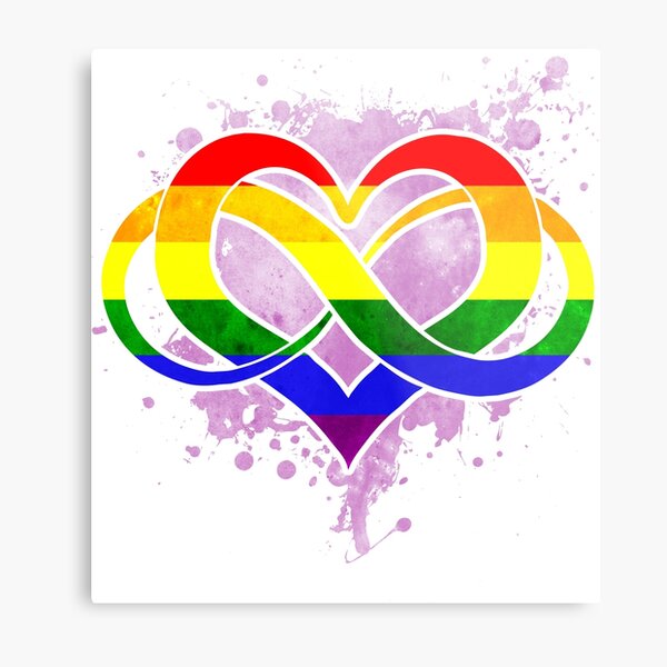 Lámina metálica «Bandera del arco iris - Corazón de poli - Símbolo LGBT ...