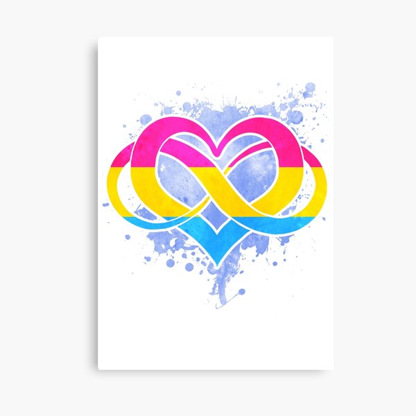 Lienzo «Bandera de Pan - Corazón de poli - Símbolo LGBT» de ...