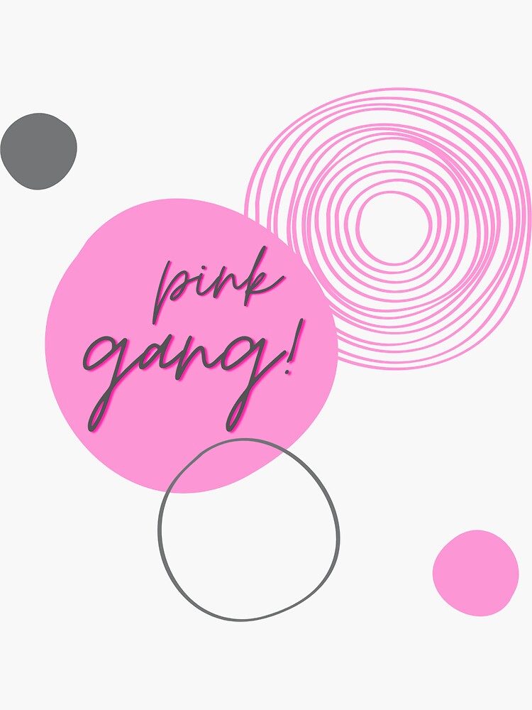"pink gang" Sticker by ouranie | Redbubble