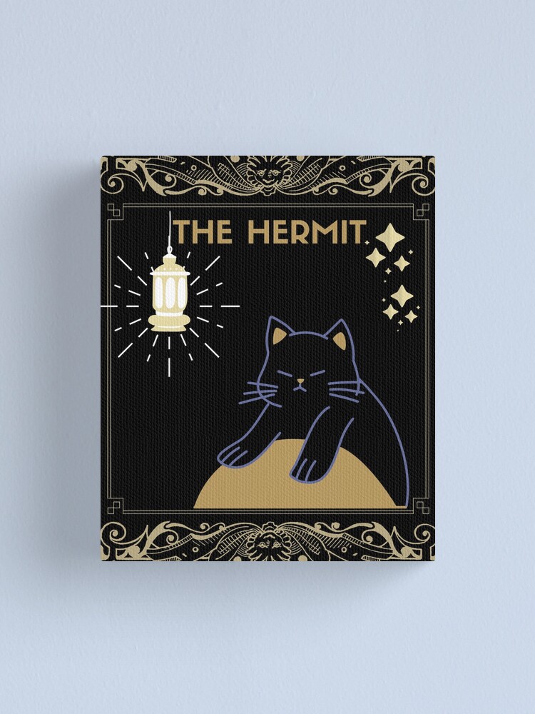 "The hermit tarot card, cat meme" Canvas Print for Sale by LululikesU ...
