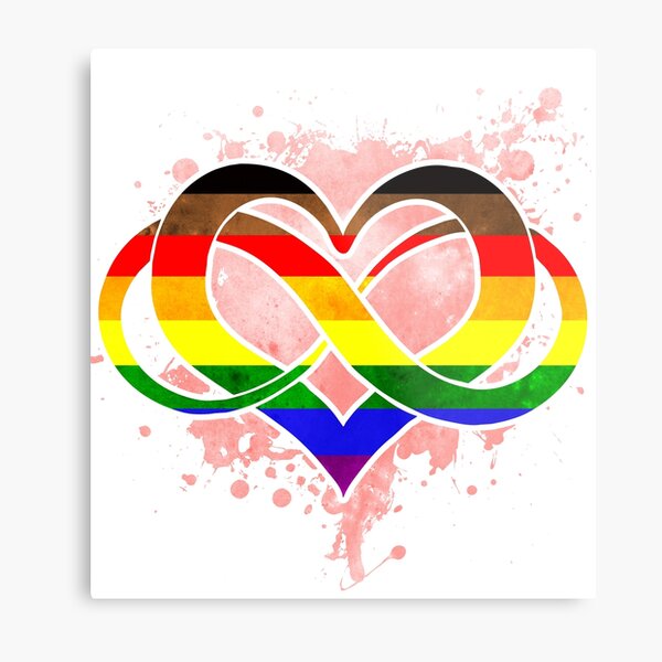 Lámina metálica «Bandera inclusiva del arco iris - Corazón polivinílico ...