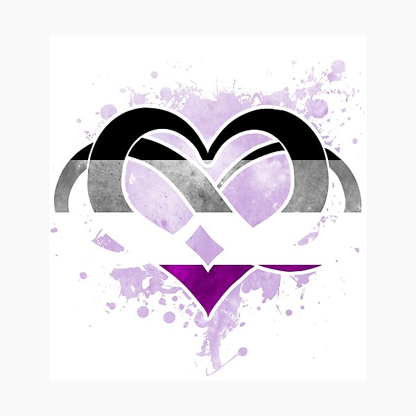 Lámina fotográfica «Bandera de Ace - Corazón de poli - Símbolo LGBT» de ...