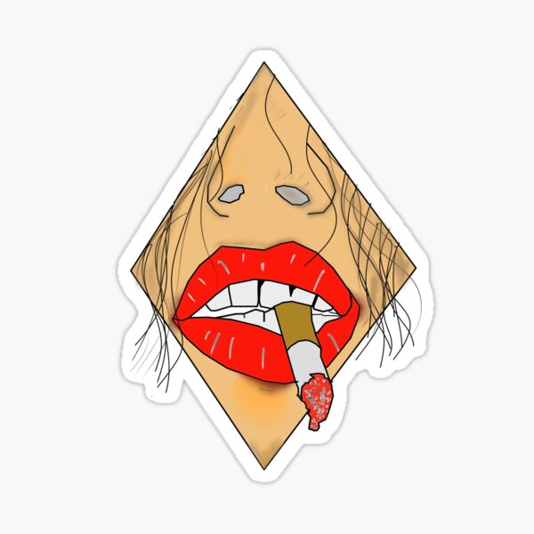 "Girl smoking" Sticker for Sale by Nakul90 | Redbubble