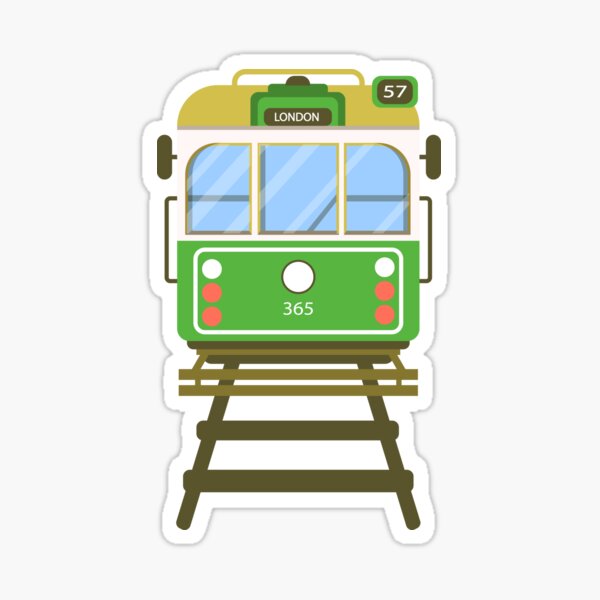 "Tram train" Sticker by IDesign23 | Redbubble