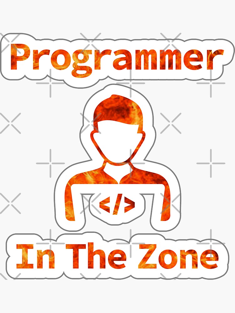 "Programmer In The Zone, Sticker, Programmer At Work, Source Code ...
