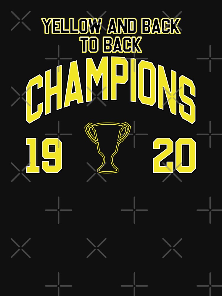 "Yellow and Back to back Champions" T-shirt for Sale by PuntRoadCustoms ...