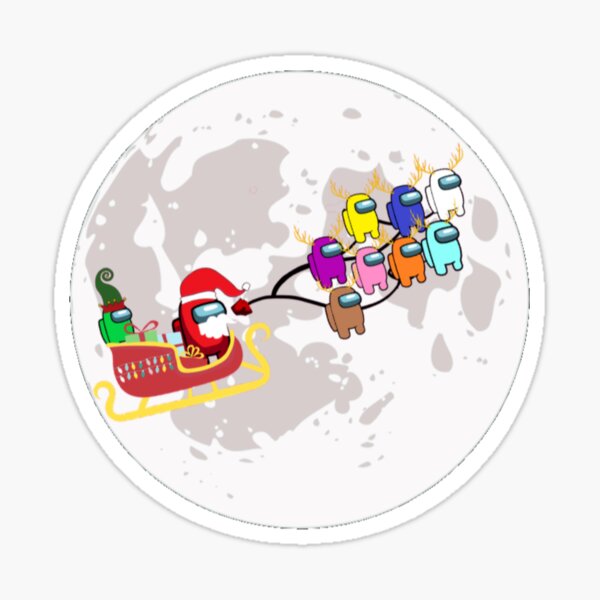 Among Us Santa Stickers | Redbubble
