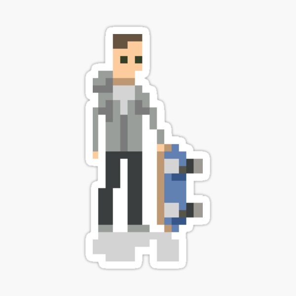 "Tony Hawk Pixel Art" Sticker for Sale by ChillerTyp | Redbubble