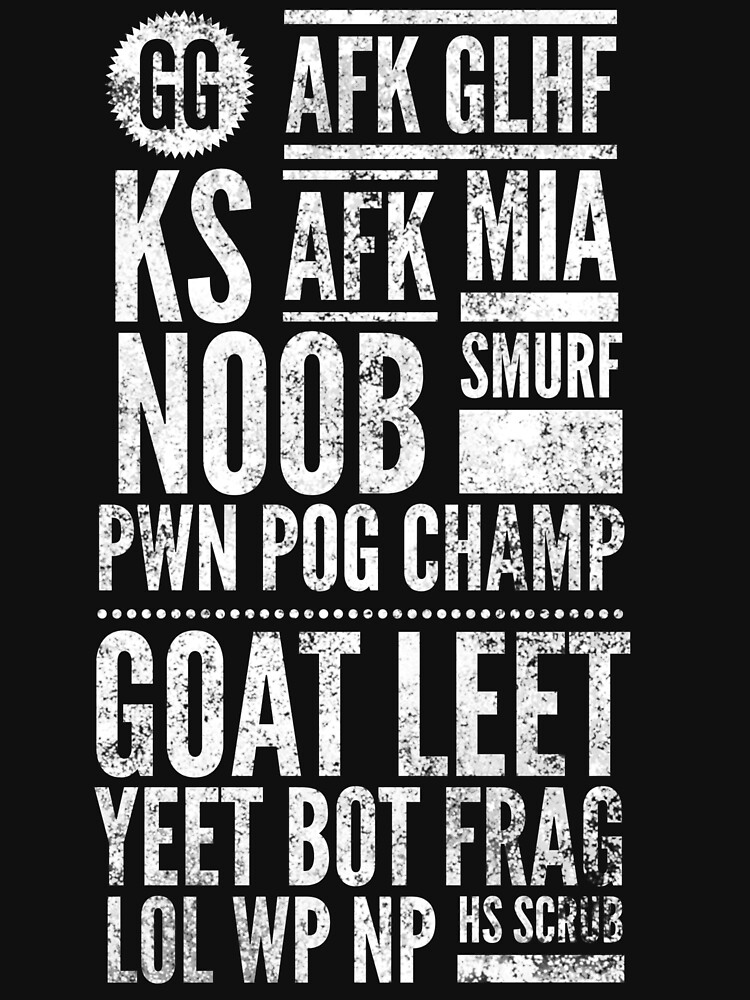 LEET GAMING Slang T shirt By Worranarin Redbubble leet-gaming-slang-t-shirt-by-worranarin-redbubble