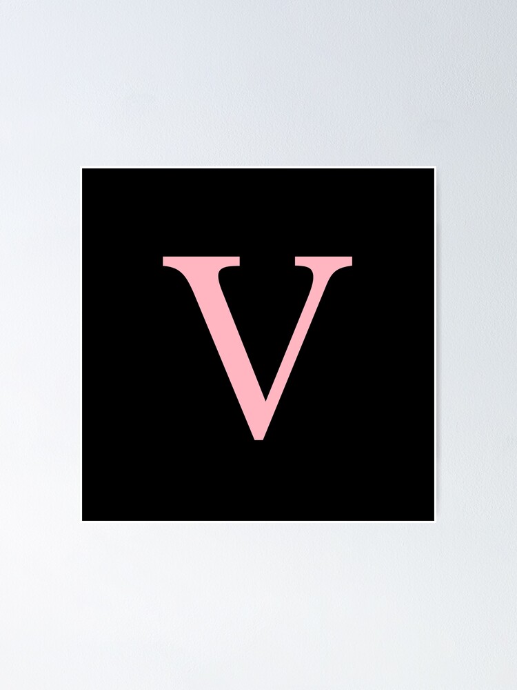 Póster «Letra V - Color rosa claro» de FunStudio | Redbubble