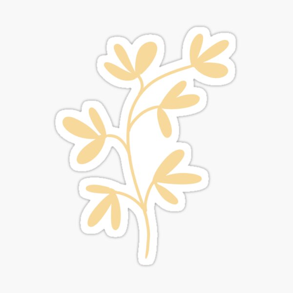"Yellow Leaf" Sticker by RuchiWani | Redbubble