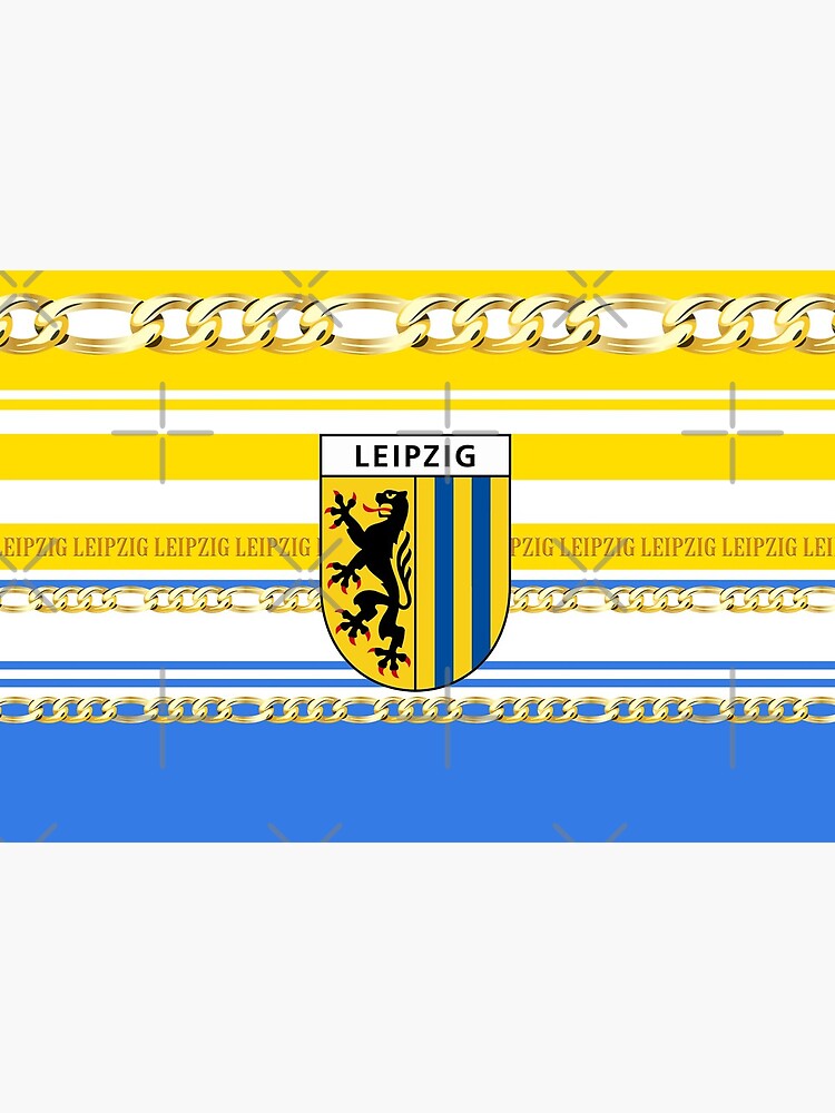 "Leipzig Stadtwappen, elegante Goldketten, Ostdeutschland" Maske von ...