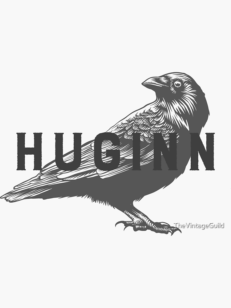 "Huginn, Odin's Messenger, Norse Myth" Sticker for Sale by ...
