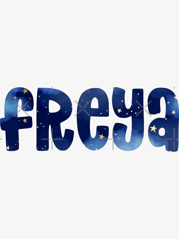 "Freya name" Sticker for Sale by A-Personalised | Redbubble