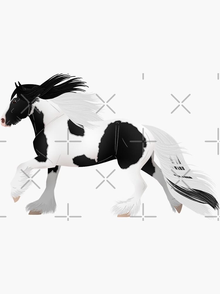 "Gypsy Vanner Horse - Equine Rampaige" Sticker for Sale by ...
