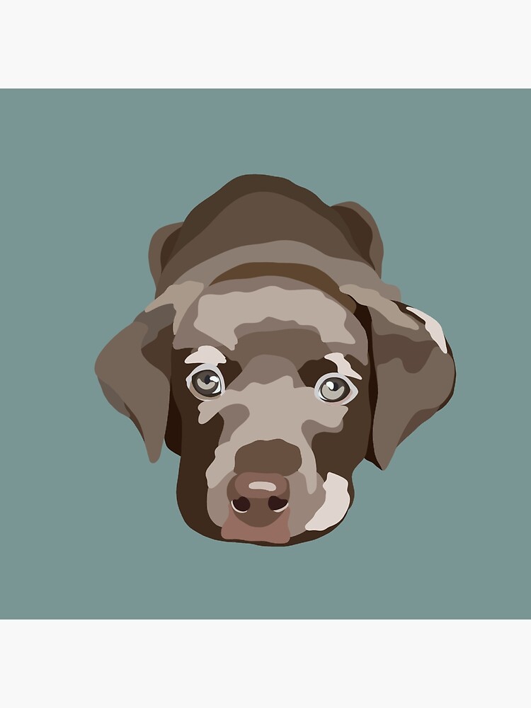 "Coco Lab Puppy Dog Portrait Digital Illustration" Poster for Sale by ...