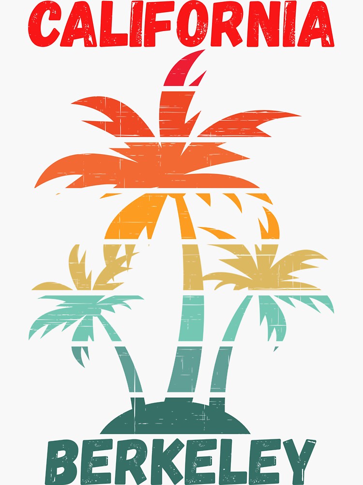 "Berkeley, California" Sticker for Sale by SlartybardPOD2 | Redbubble