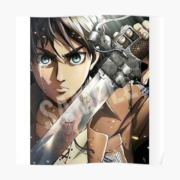 "attack on titan eren (Shingeki no Kyojin)" Poster for Sale by eman ...