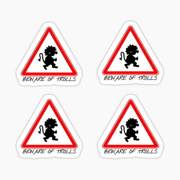 "Beware of Trolls Set" Sticker by Inari12 | Redbubble