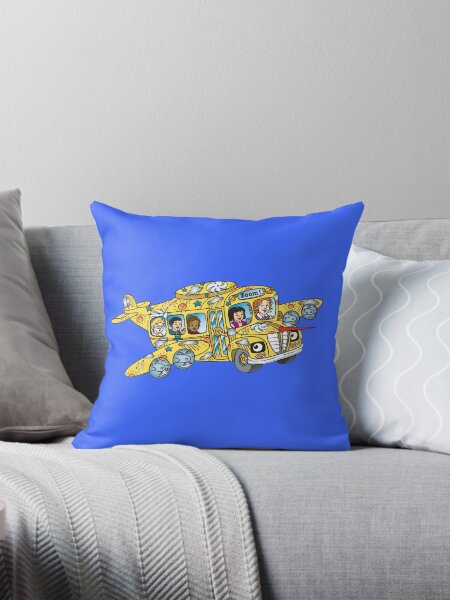 "The Magic School Bus" Pillow for Sale by CurbsideDeli | Redbubble