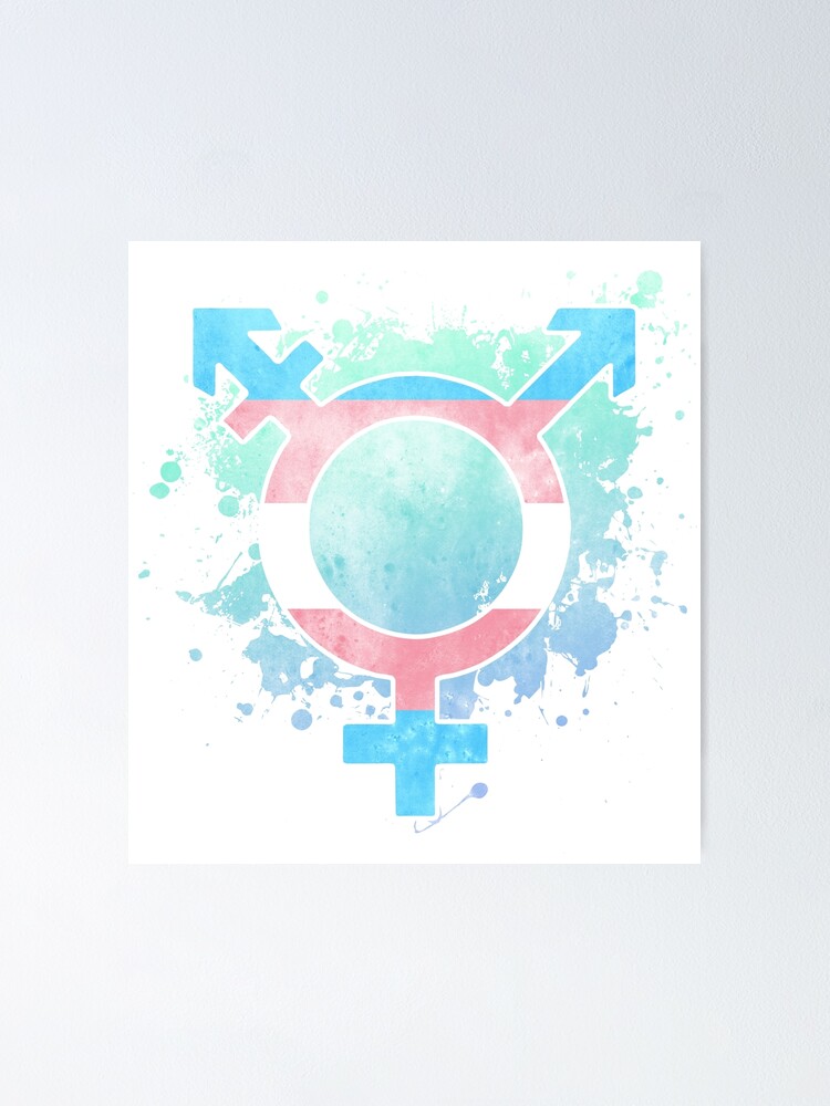 Poster « Drapeau trans - Symbole trans - LGBTQ », par zachholmbergart ...