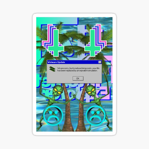 "Simulation" Sticker for Sale by Hadoukenhemp | Redbubble