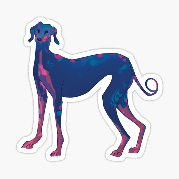 "Cute galgo dog illustration " Sticker for Sale by farantes | Redbubble