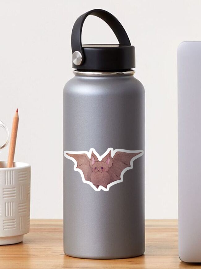 "Cute Fluffy Bat Friend " Sticker for Sale by Fairydrop | Redbubble