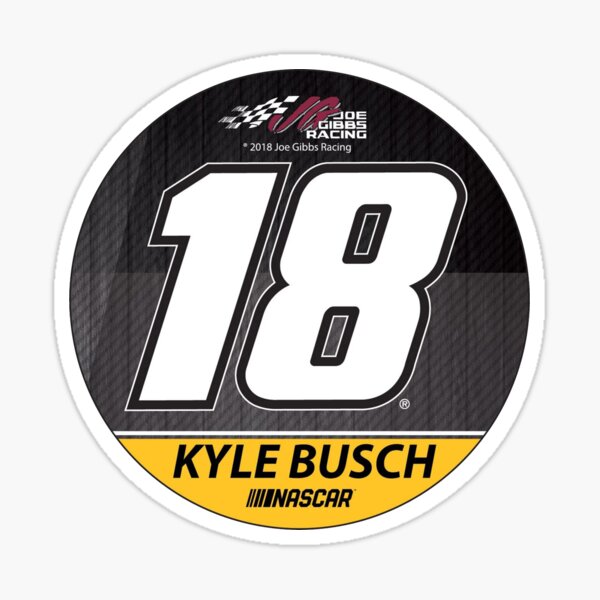 "18th Kyle Busch" Sticker for Sale by ernestpopl | Redbubble
