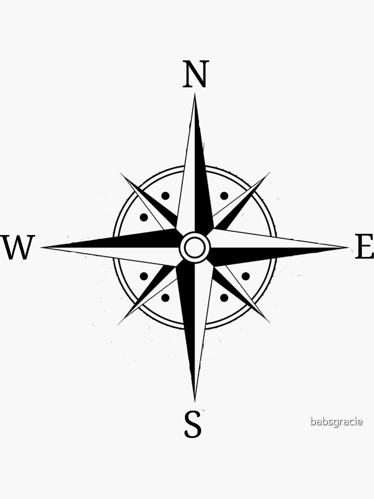 "compass" Sticker for Sale by babsgracie | Redbubble