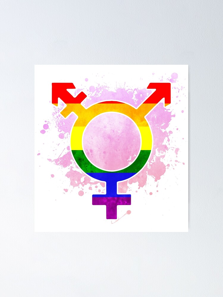 "Rainbow flag - Trans symbol - LGBTQ" Poster for Sale by ...