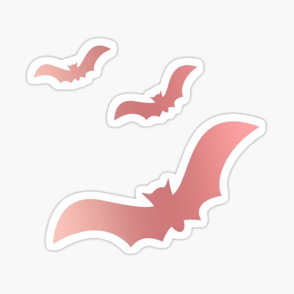 "Rose Gold Bats" Sticker for Sale by marsthemonkey | Redbubble