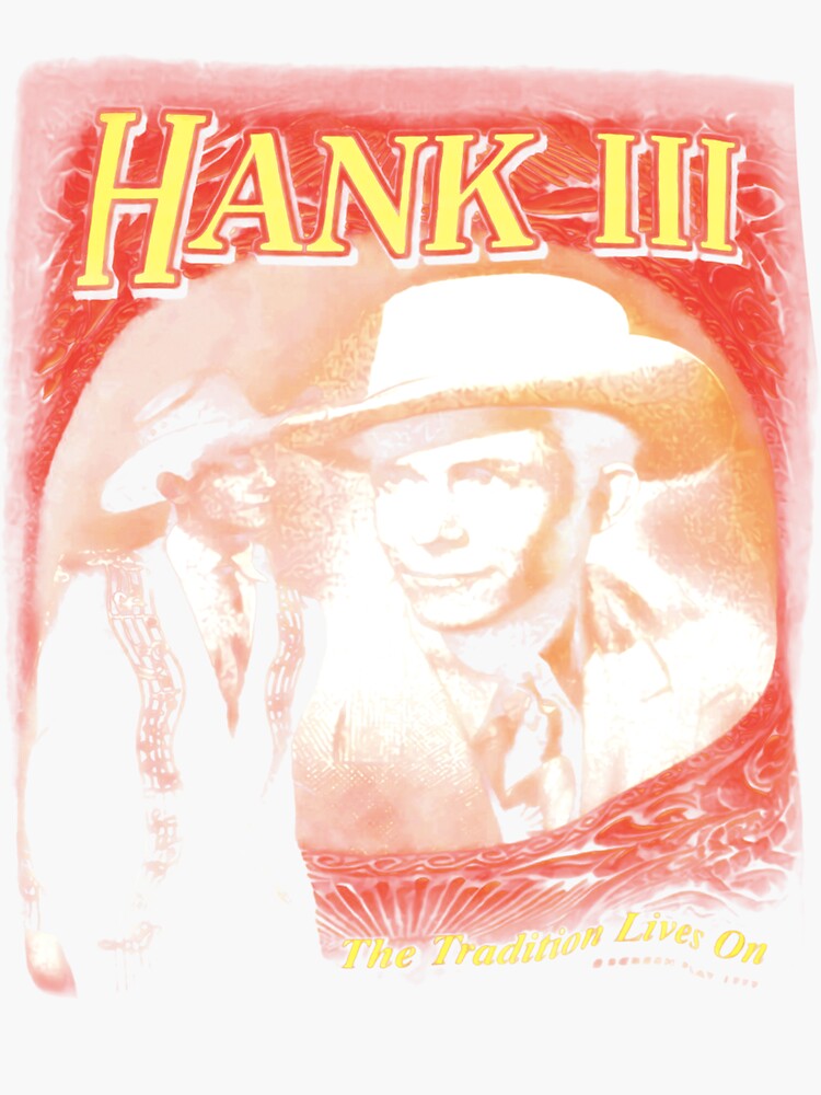 "Vintage Hank Williams III Debut Risin" Sticker for Sale by ...
