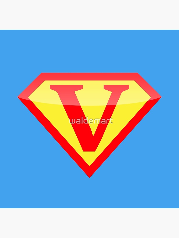 Impression photo « Symbole de super-héros. Logo de la lettre V. », par ...