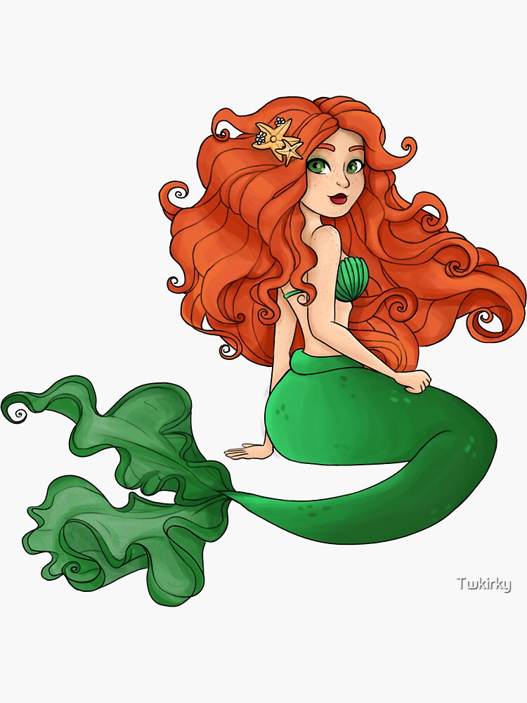 "Irish Mermaid" Sticker for Sale by Twkirky | Redbubble