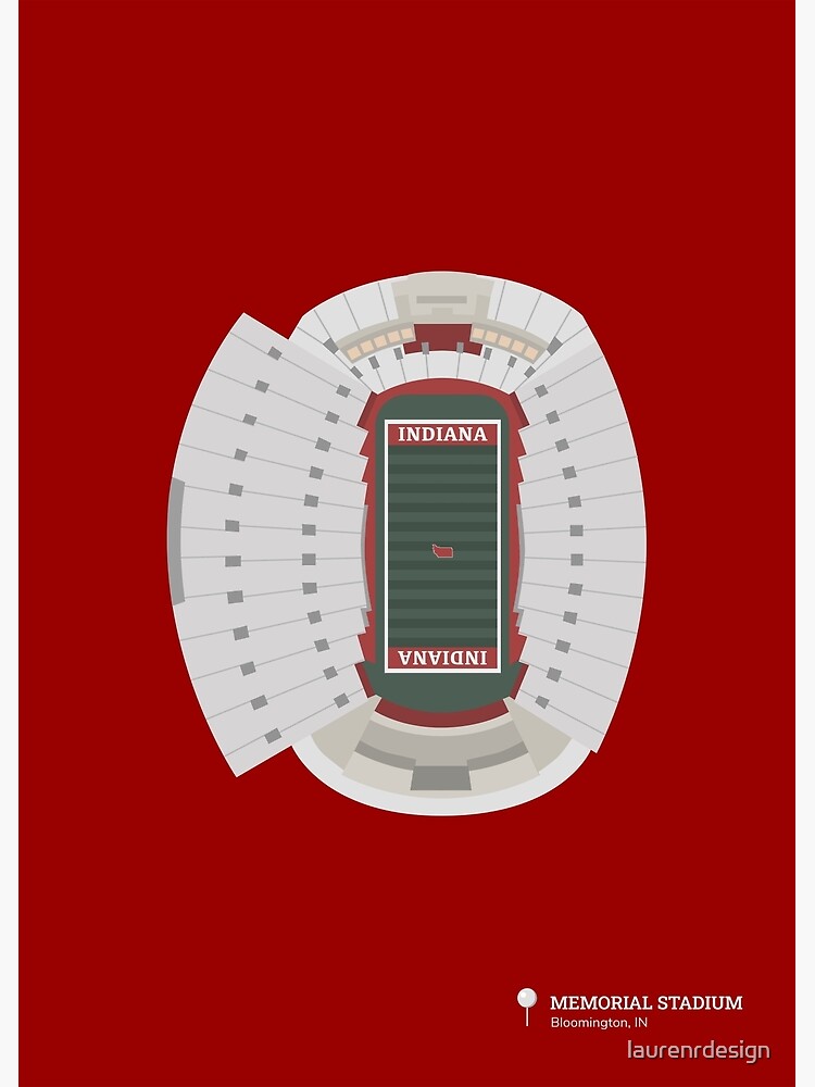 "Memorial Stadium, Indiana University Hoosiers Football, IU" Poster for ...