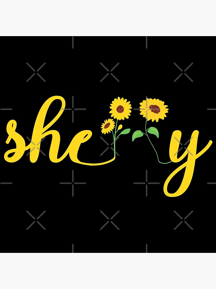 "Shelly Name With Sunflowers" Poster for Sale by AishwaryaMathur ...