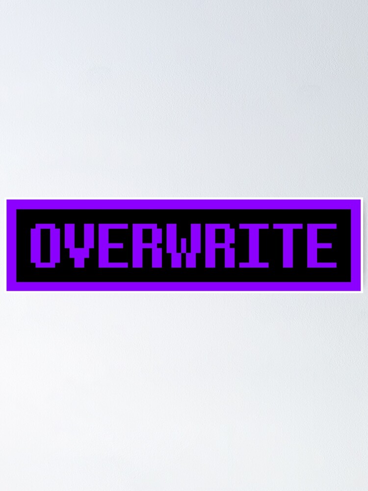 "Underverse Overwrite Button" Poster for Sale by MidnightArk | Redbubble