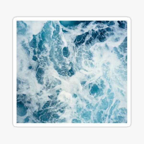 "Blue Ocean Waves " Sticker for Sale by Mathildelee | Redbubble