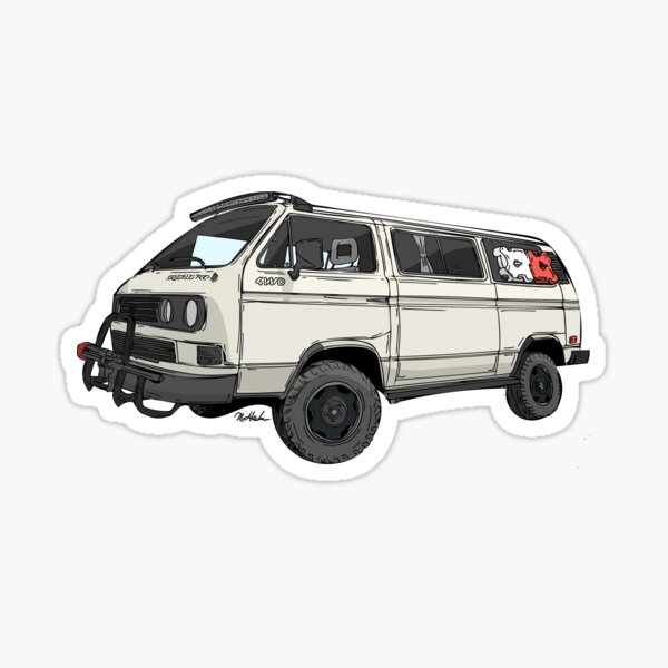 "4x4 Van" Sticker for Sale by Statepallets | Redbubble