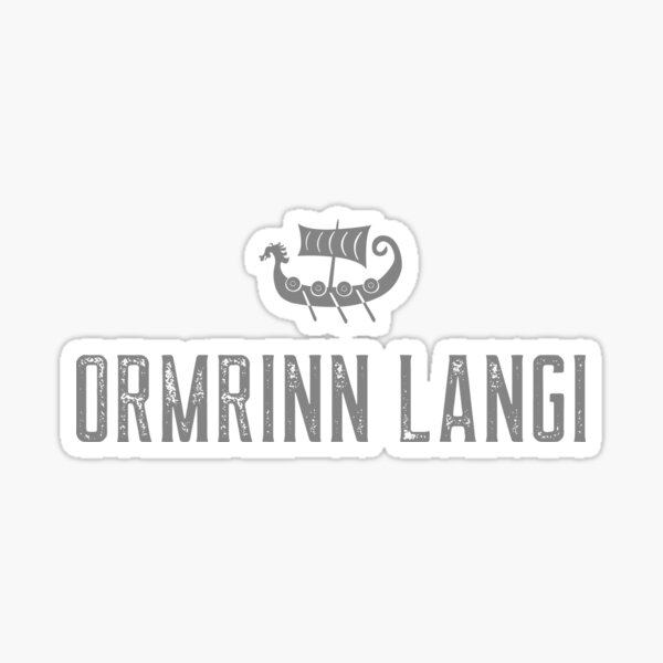 "Viking Longships - Ormrinn Langi" Sticker for Sale by TheVintageGuild ...