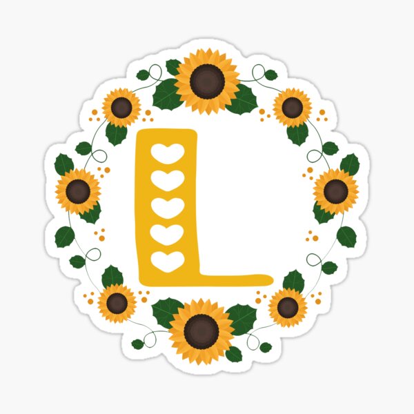 "monogram letter L" Sticker by virilamissa | Redbubble