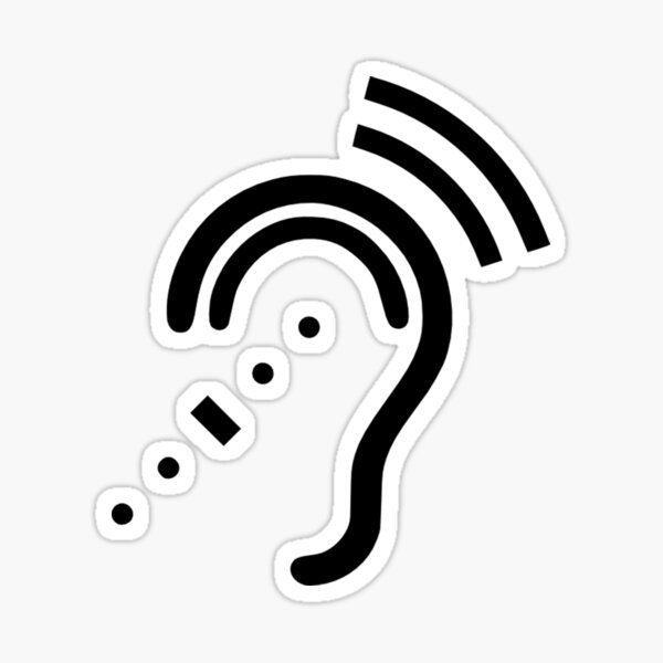 " logo Assistive Listening Device Hearing" Sticker for Sale by FOFA600 ...