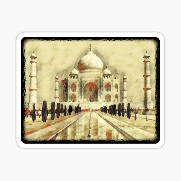 "Taj Mahal art" Sticker by SolidEarthArt | Redbubble