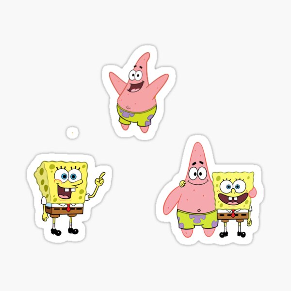 "Spongebob and Patrick sticker pack!!" Sticker for Sale by Teunaalders ...