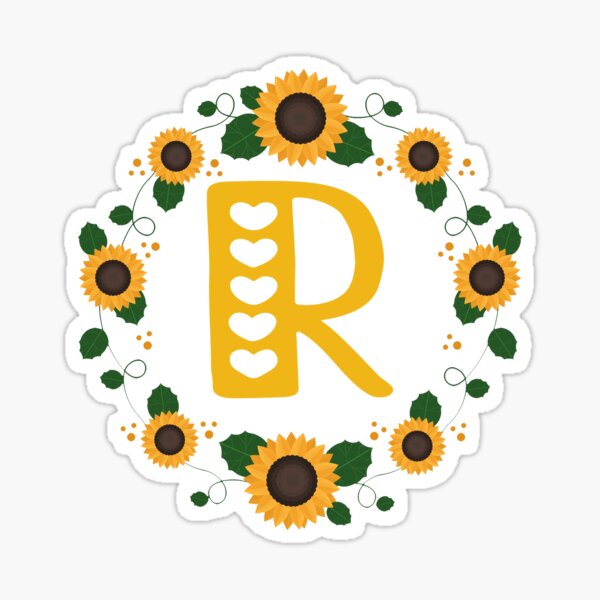 "monogram letter R" Sticker for Sale by virilamissa | Redbubble