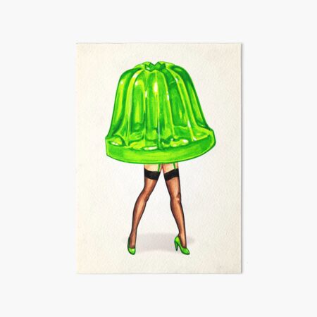 "Green Jello Pin-Up" Art Board Print by KellyGilleran | Redbubble