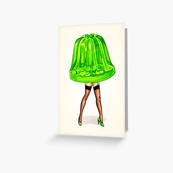 "Green Jello Pin-Up" Greeting Card for Sale by KellyGilleran | Redbubble